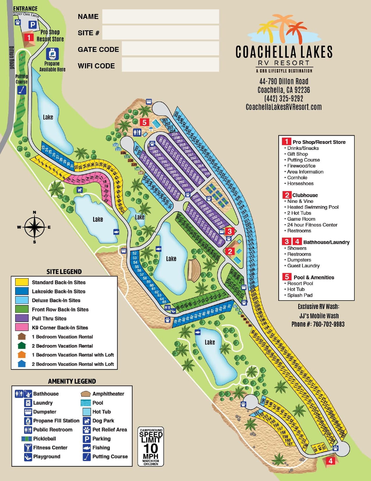 Resort Map – Coachella Lakes RV Resort